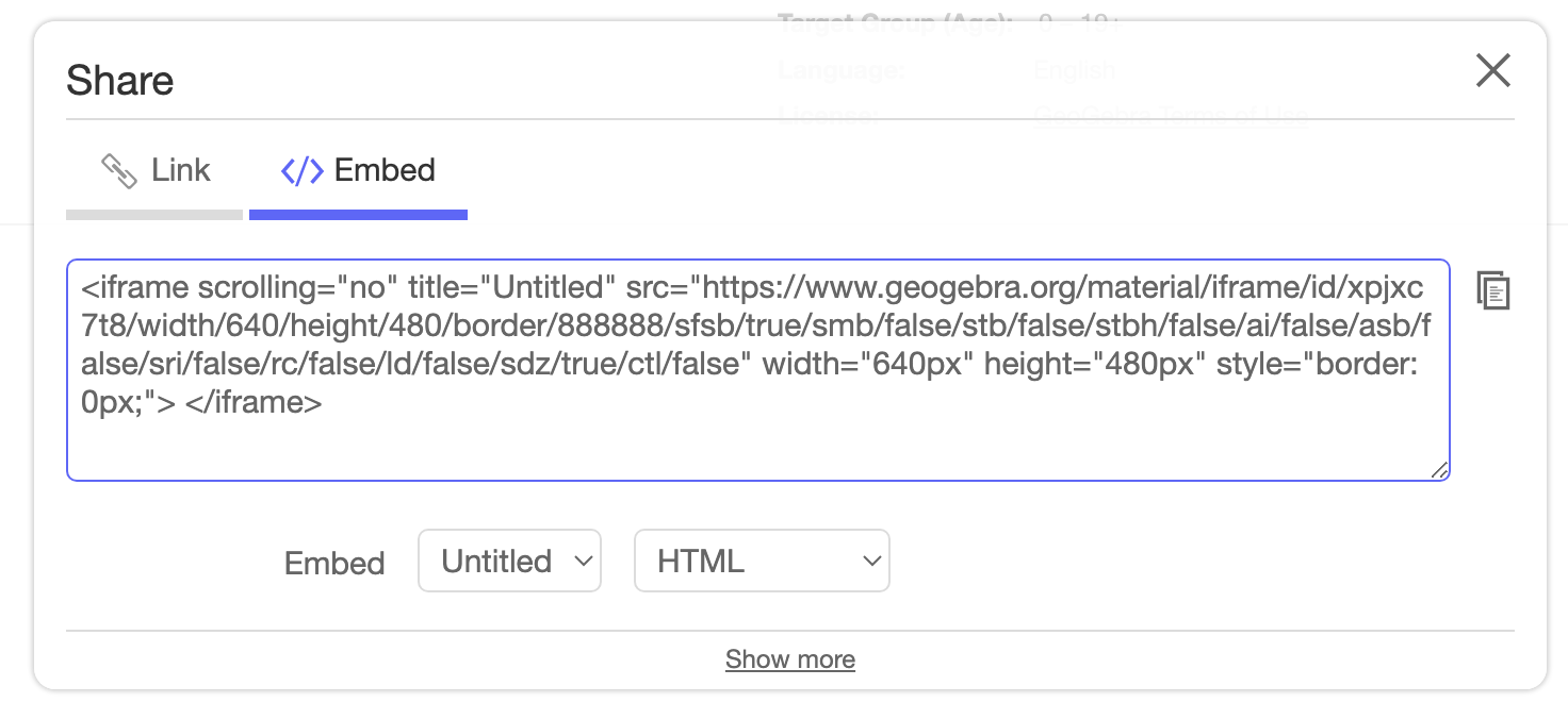 Creating a simple interactive using GeoGebra – Physics Lens