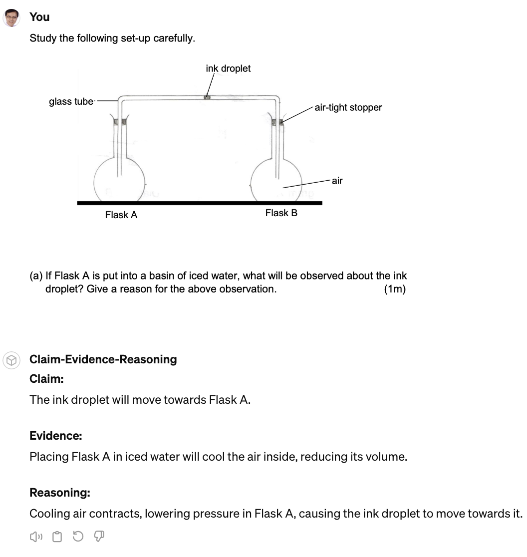 Customised GPT to answer primary school science questions using CER ...