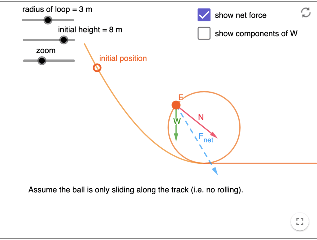 simulation-vertical-non-uniform-circular-motion – Physics Lens